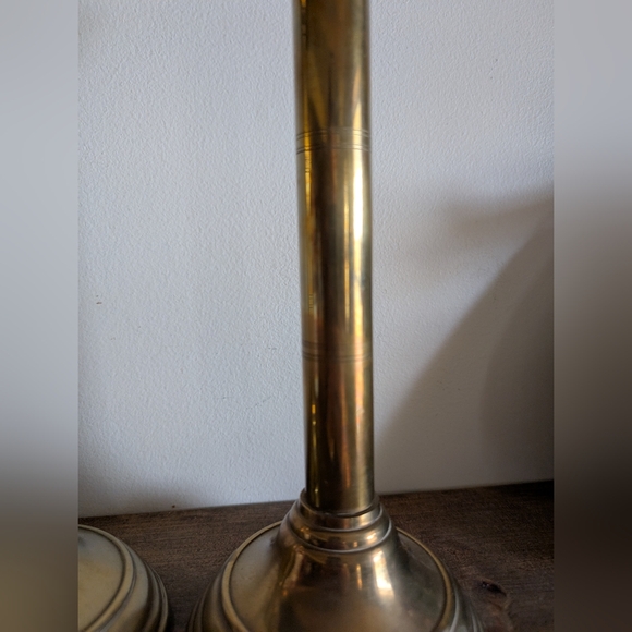Antique | Accents | Antique Brass Spring Loaded Candle Stick Holders ...